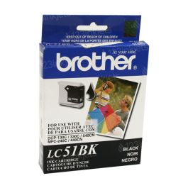 Brother LC51BK (LC51) Ink Cartridge, Black, OEM - 123inkjets