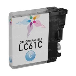 Brother LC61C Ink Cartridge, Cyan, Compatible - 123inkjets