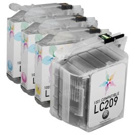 Cost-Saving 4-Cartridge set for Brother LC209 & LC205 Ink - 123inkjets