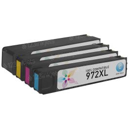 Compatible Brand High Yield Ink Cartridges for HP 972X Bulk Set Of 4 ...