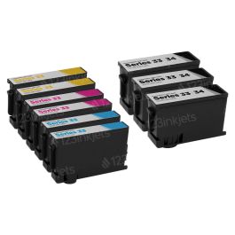 Set of 9 Compatible Replacements for Dell Series 33/34 Extra High Yield ...