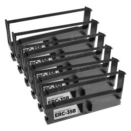 Epson ERC-35B 6 Pack Replacement POS Ribbon Cassettes, Black ...