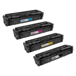 Set of 4 Compatible HP 410A Toner Cartridges (Black, Cyan, Magenta and ...