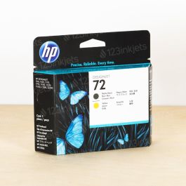 Original C9384A (HP 72) Ink Cartridge Printhead, Matte Black & Yellow ...
